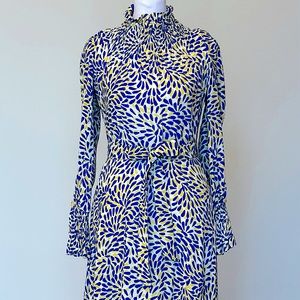 The Fold | Dresses | The Fold The Richford Dress Blueyellow Floral Long ...